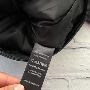 LAB | Jackets & Coats | Lab Leather Lace Up Sleeve Detail Biker Jacket ...